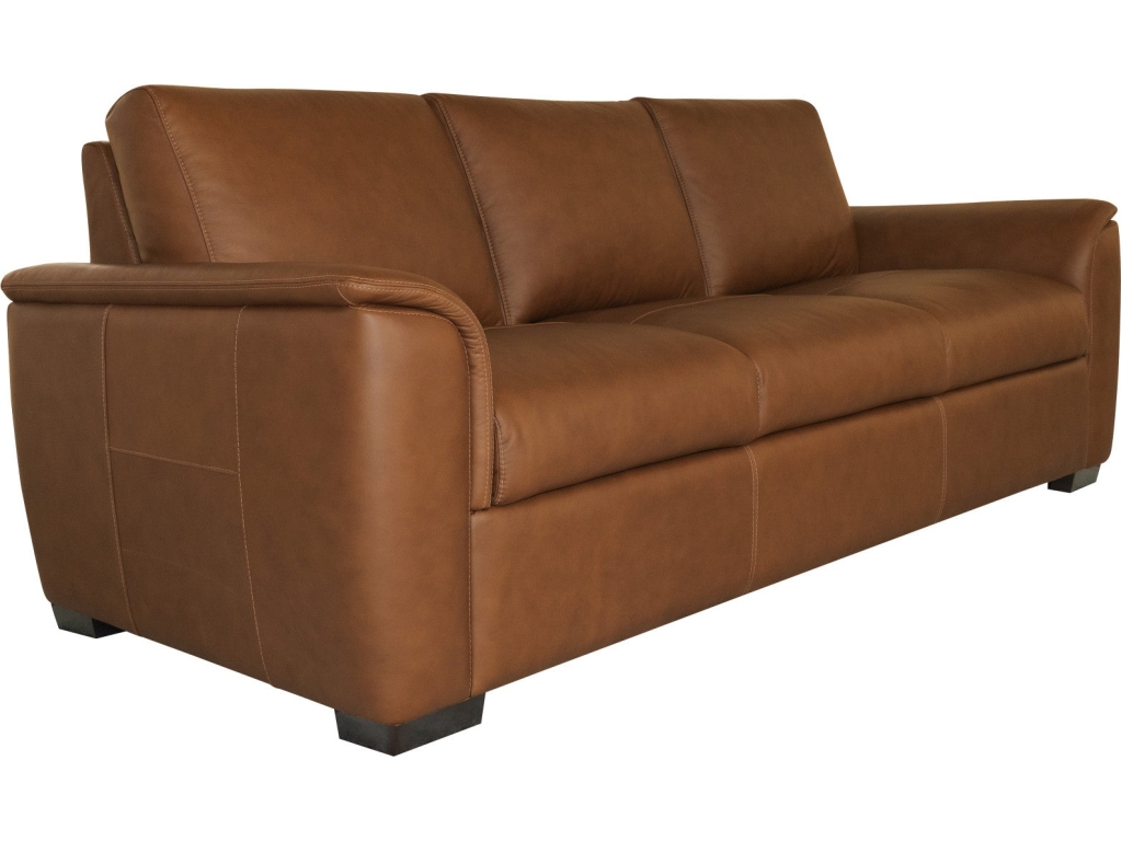 Flexsteel Henry Caramel Leather Sofa Furniture Living Room Sofas