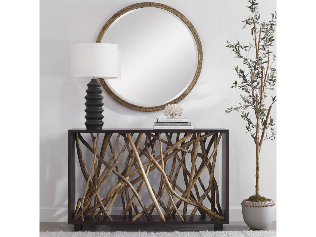 Uttermost Teak Maze Console Table Furniture Living Room Tables