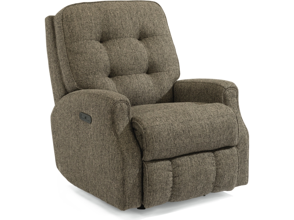 Flexsteel Devon Fabric Power Recliner with Power Headrest Furniture ...