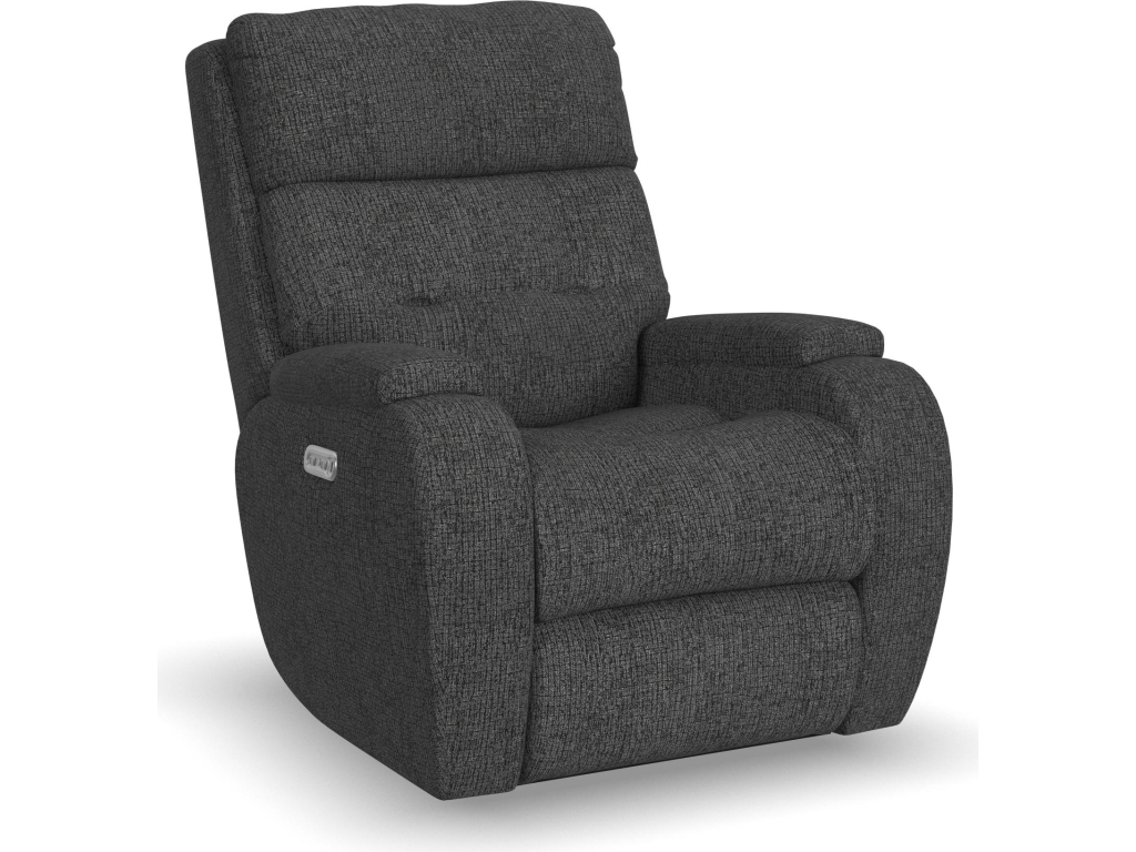 Flexsteel Strait Fabric Power Recliner with Power Headrest Furniture ...