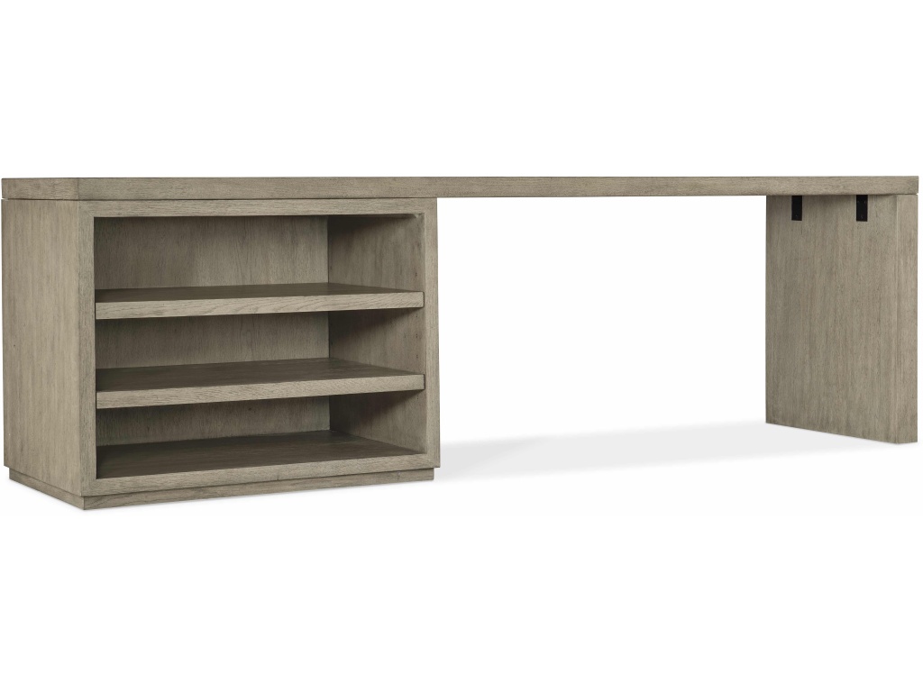 Hooker Furniture Linville Falls Desk - 96in Top-Open Desk Cabinet and 1 ...