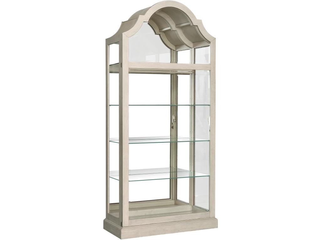 Pulaski Furniture Mirrored Back Sliding Door Curio with Puck Light ...