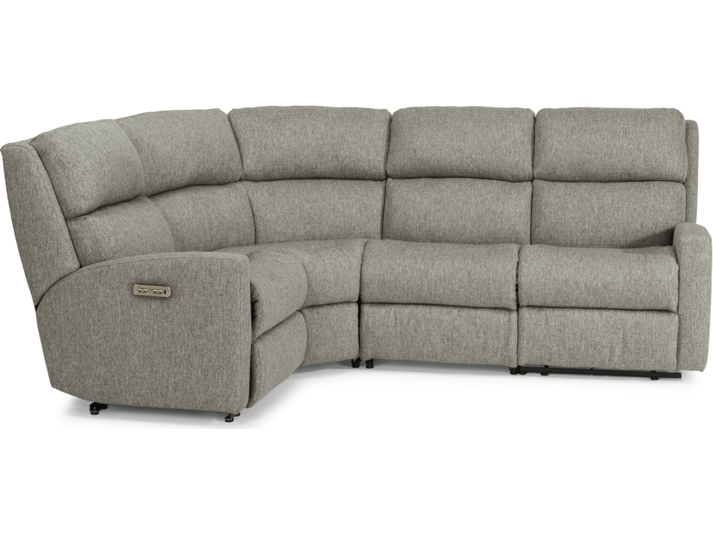 Flexsteel Catalina Fabric Power Reclining Sectional with Power ...