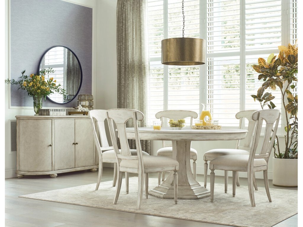 American Drew Civette Round Dining Table Package - Creme Furniture ...